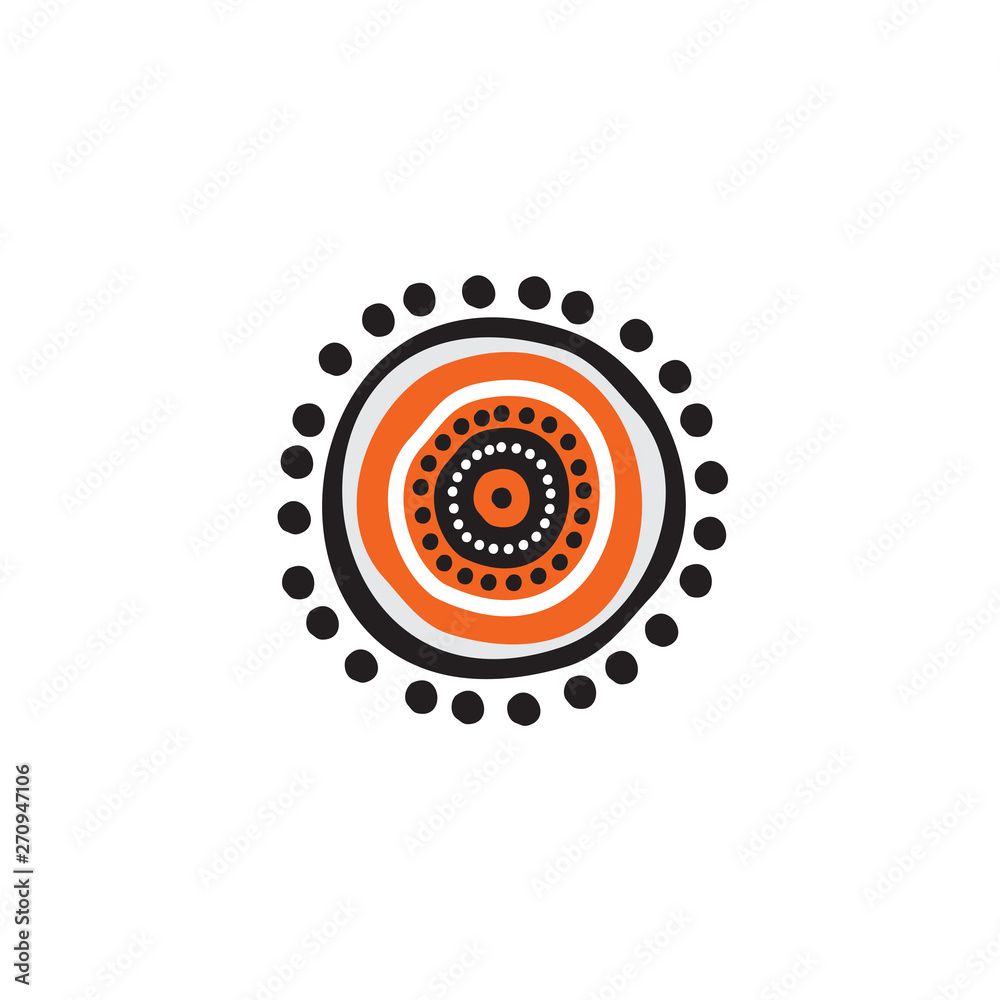 Aboriginal art icon logo design vector template Stock Vector | Adobe Stock