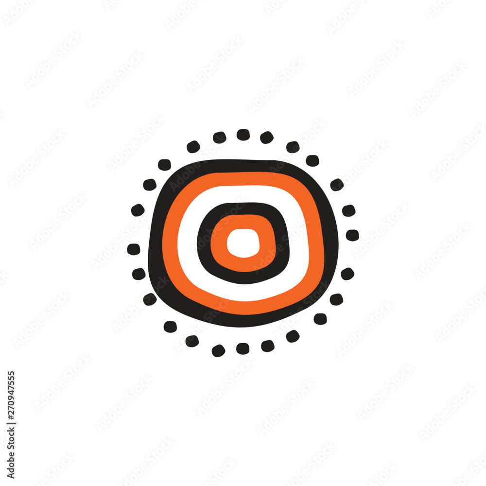 Aboriginal art icon logo design vector template Stock Vector | Adobe Stock