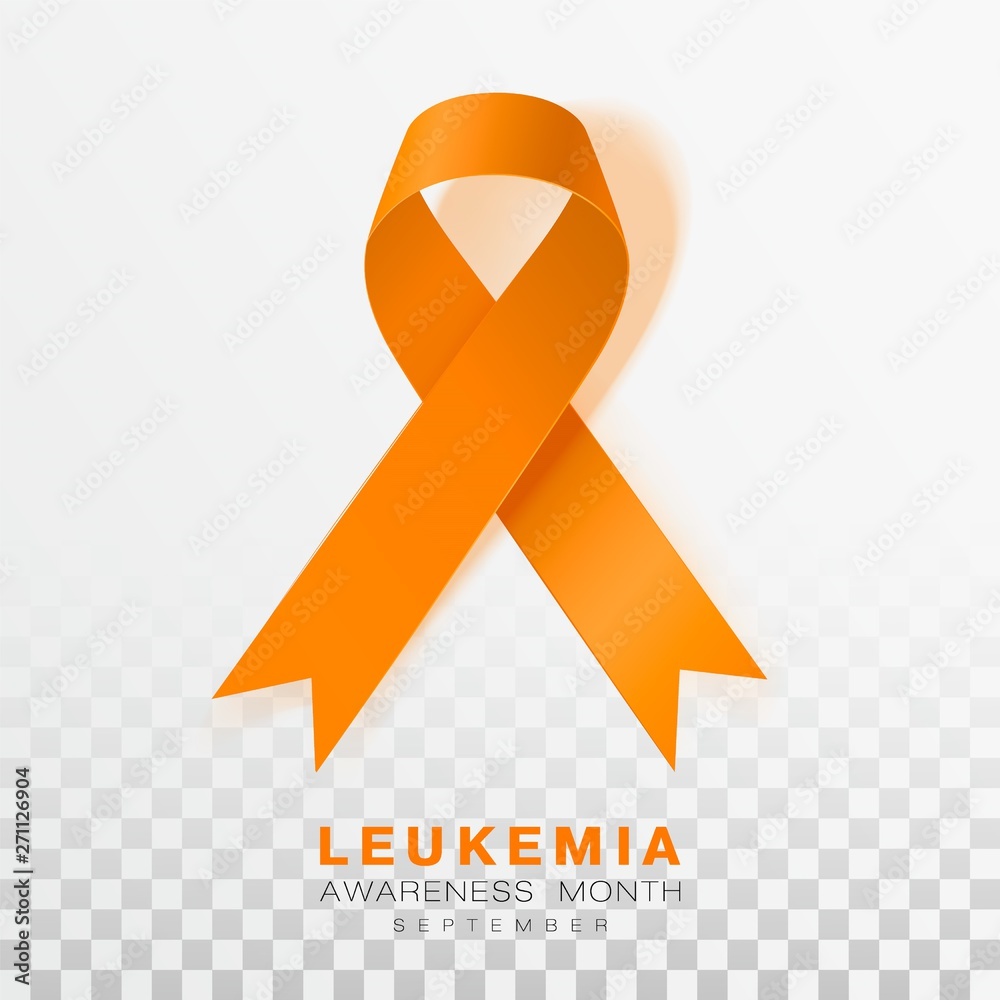 Leukemia Awareness Month. Orange Color Ribbon Isolated On Transparent ...