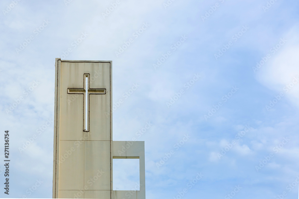 Church Roof with a cross. Church building roof with holy cross. Church ...