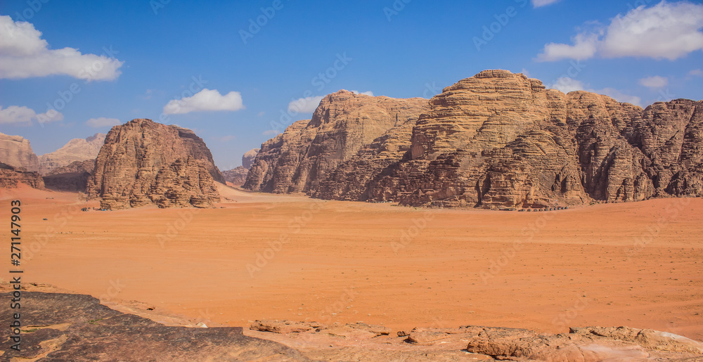 Tule desert in Arizona state in USA panoramic nature scenery landscape ...