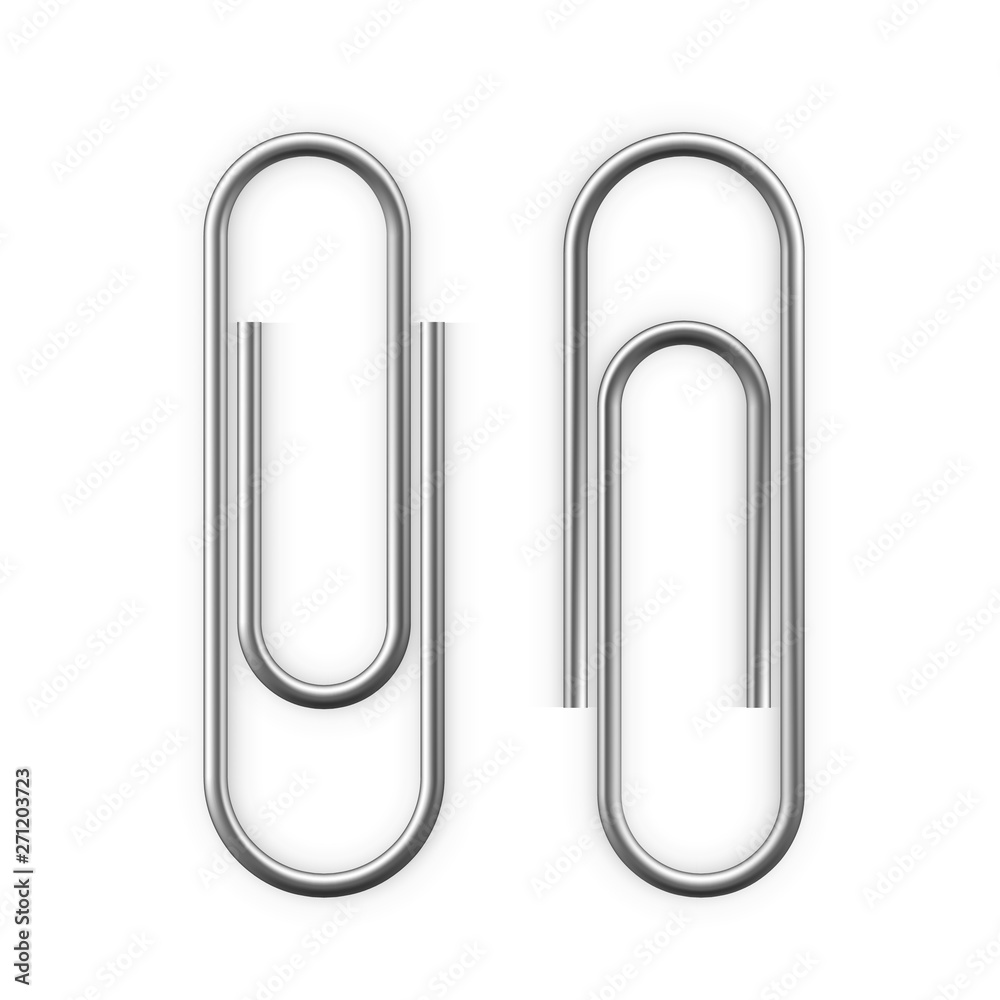 Realistic Paper clip attachment. Paperclip icon. Attach file business ...