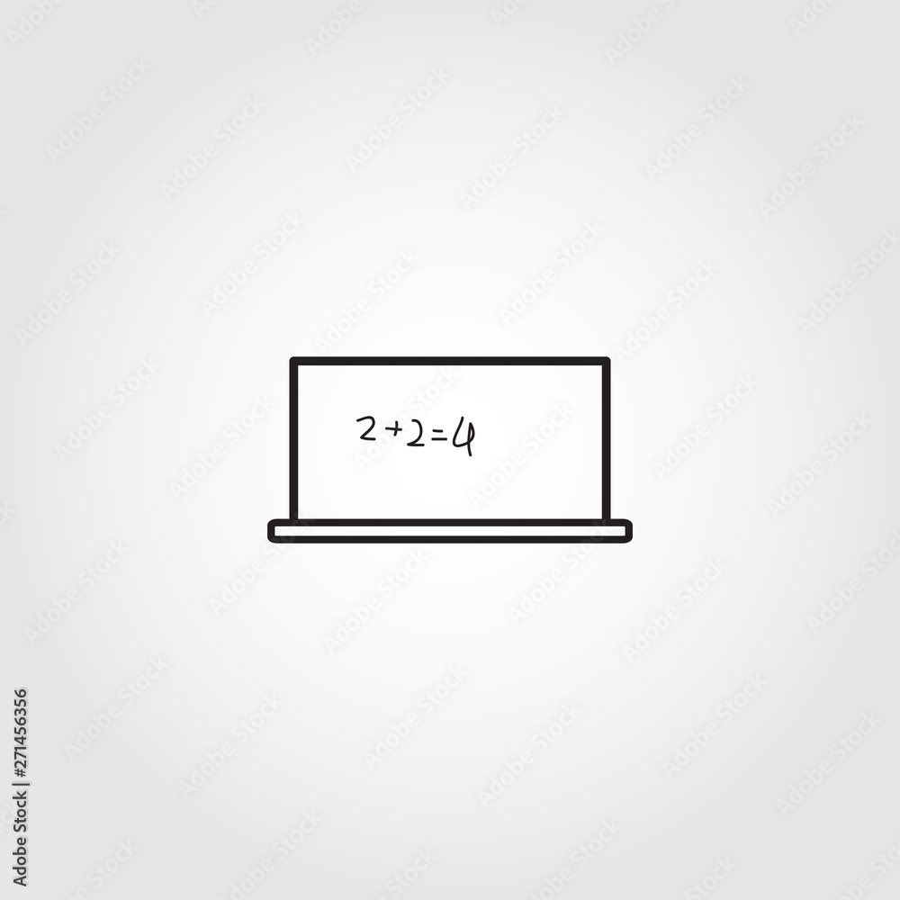 blackboard icon. Math icon Stock Vector | Adobe Stock
