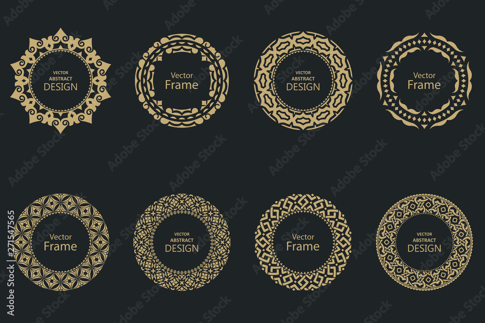 Set of circular baroque patterns Stock Vector | Adobe Stock
