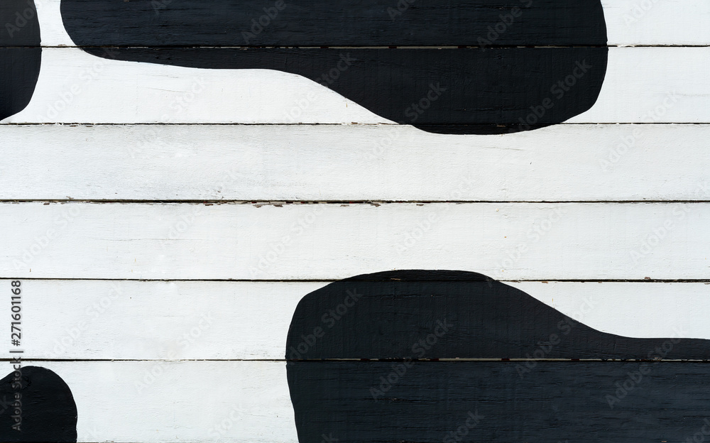 Holstein Friesians dairy farm cattle spotted print wooden slat ...