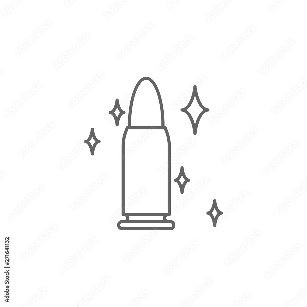Justice bullet outline icon. Elements of Law illustration line icon ...