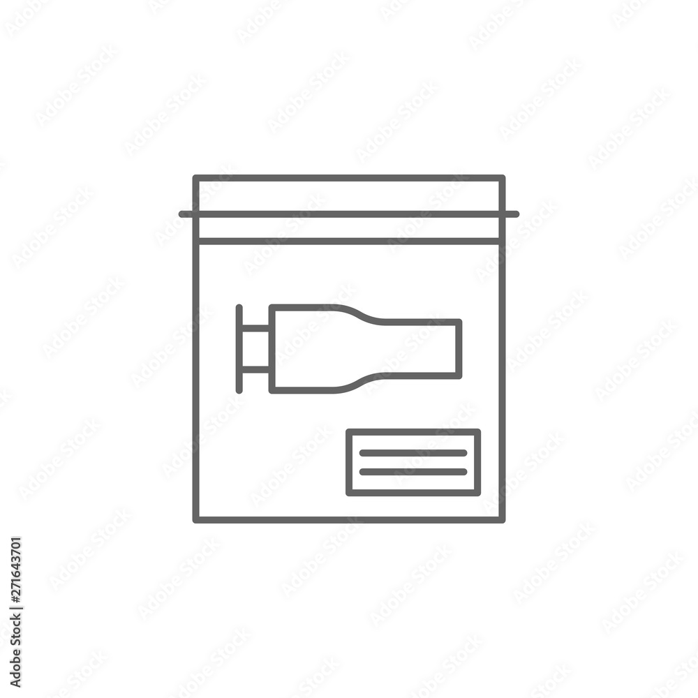 Justice evidence outline icon. Elements of Law illustration line icon ...
