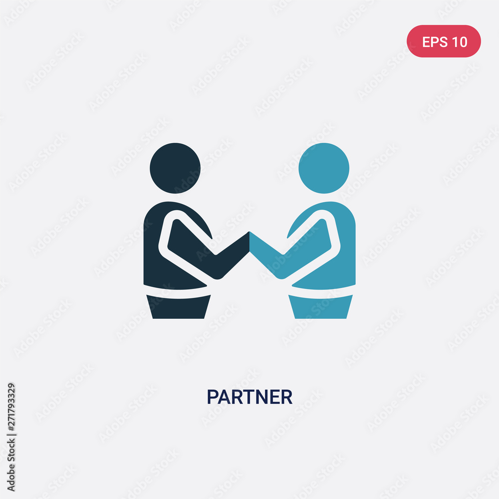 Image vectorielle Stock two color partner vector icon from social media ...