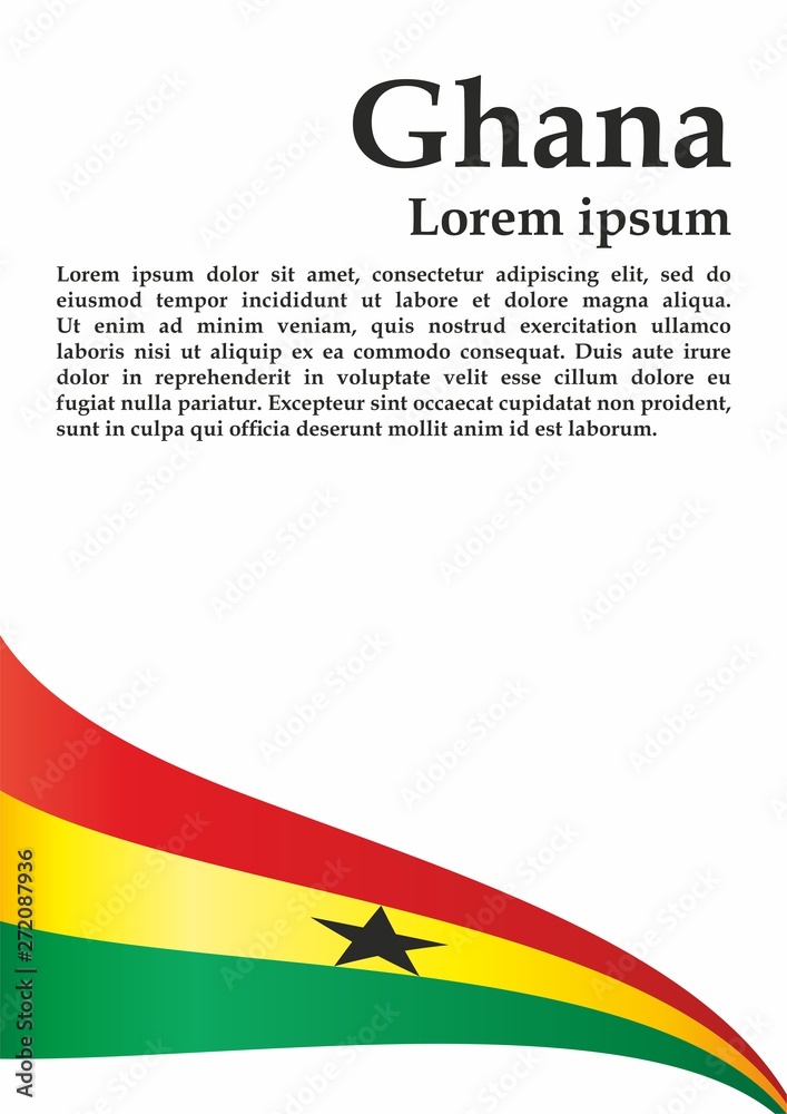 Flag of Ghana, Republic of Ghana. Template for award design, an ...