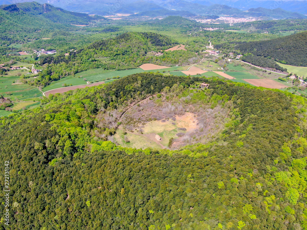 Stock-Foto „The Santa Margarida Volcano is an extinct volcano in the ...