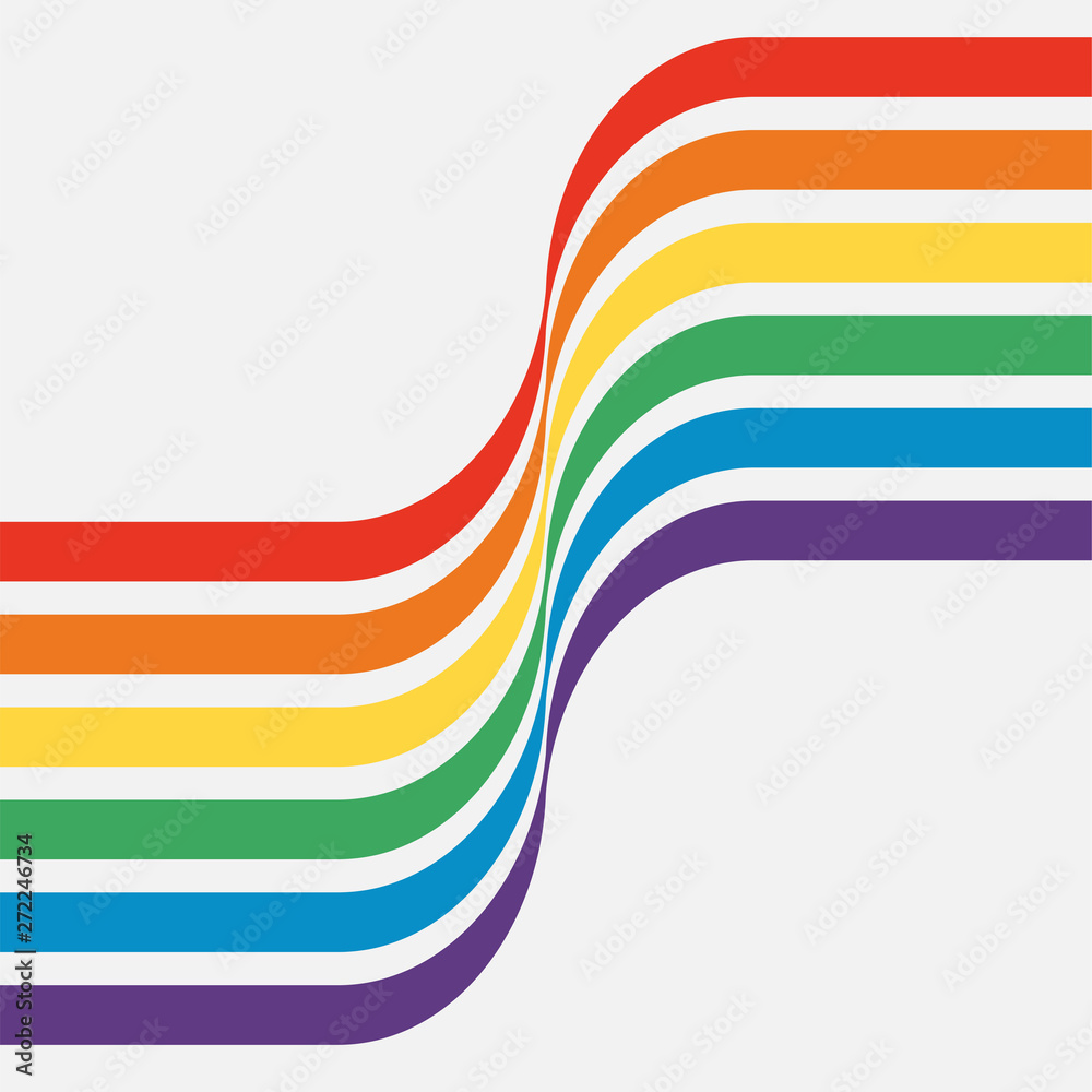 Set of abstract colored, colorful lines. Vector illustration for your ...