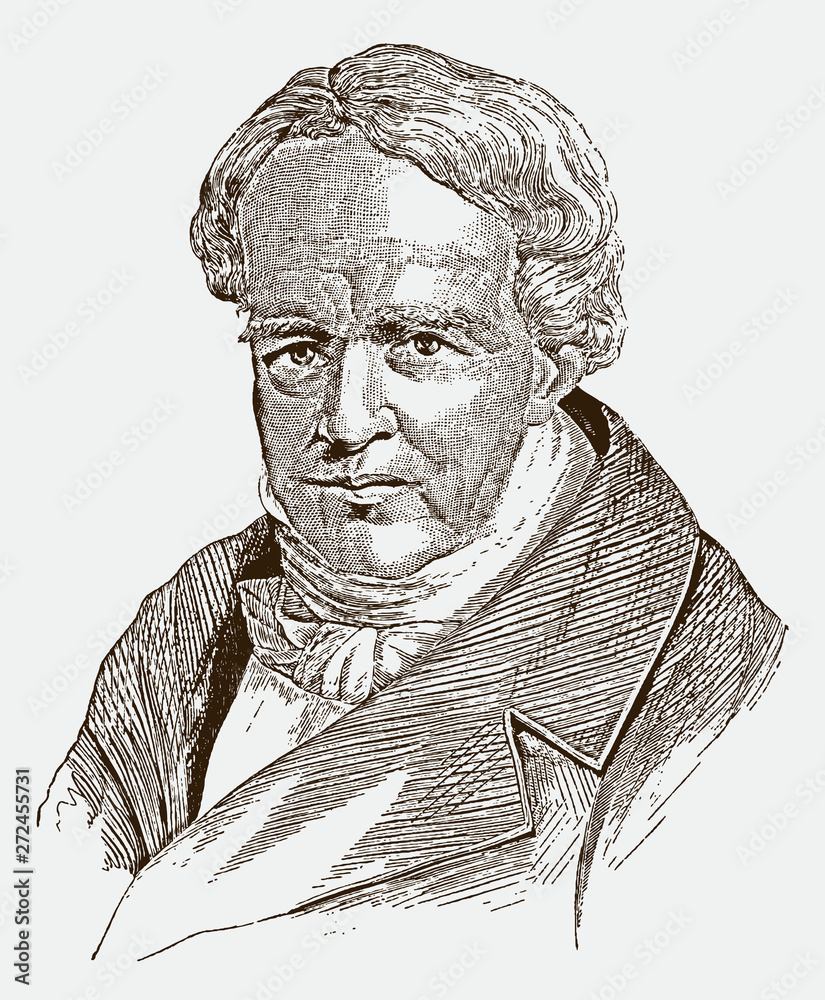 Historical portrait of Alexander von Humboldt the famous german ...