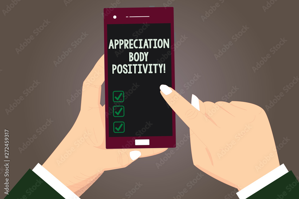 Word writing text Appreciation Body Positivity. Business concept for ...