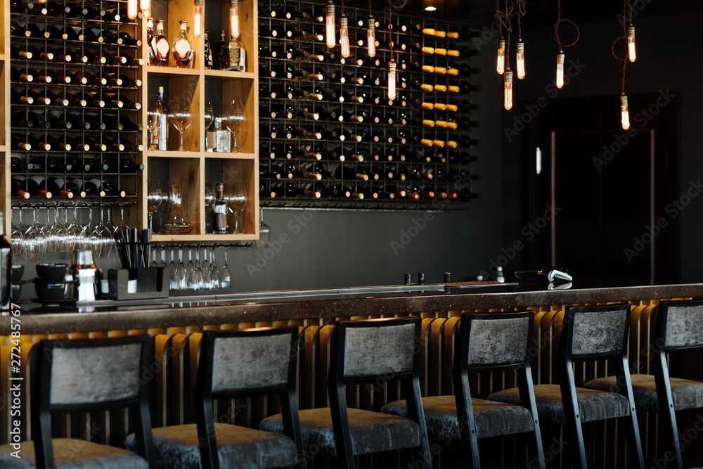 Inside?of bar counter with trendy design Stock Photo | Adobe Stock