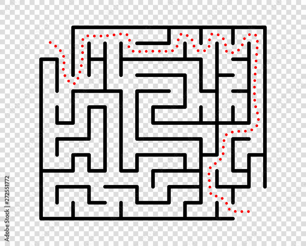 Rectangular Maze Labyrinth is a logic game. Business concept ...