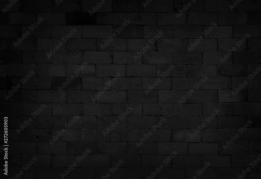 Black brick wall texture with high resolution for background and design ...