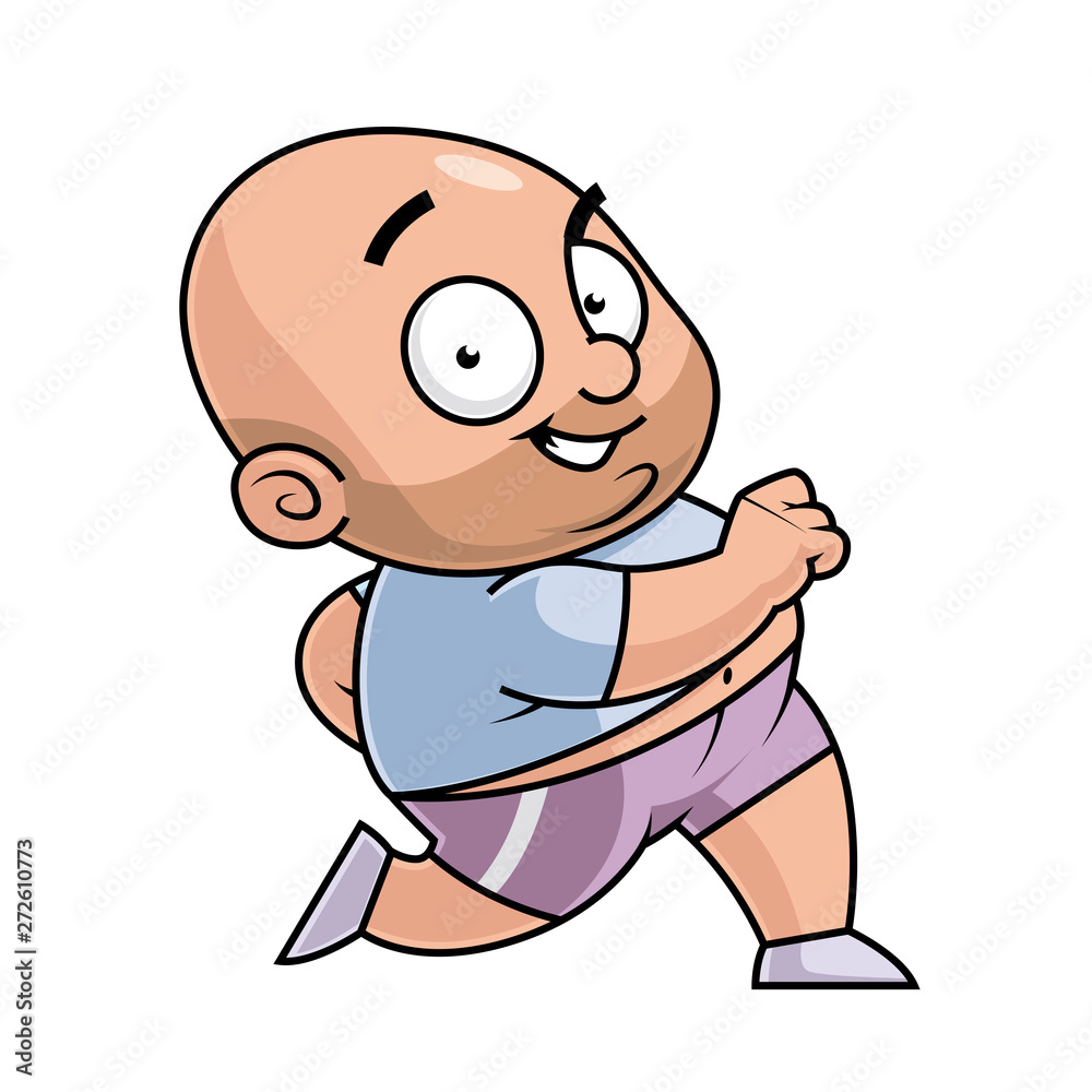 Cartoon character running Stock Vector | Adobe Stock