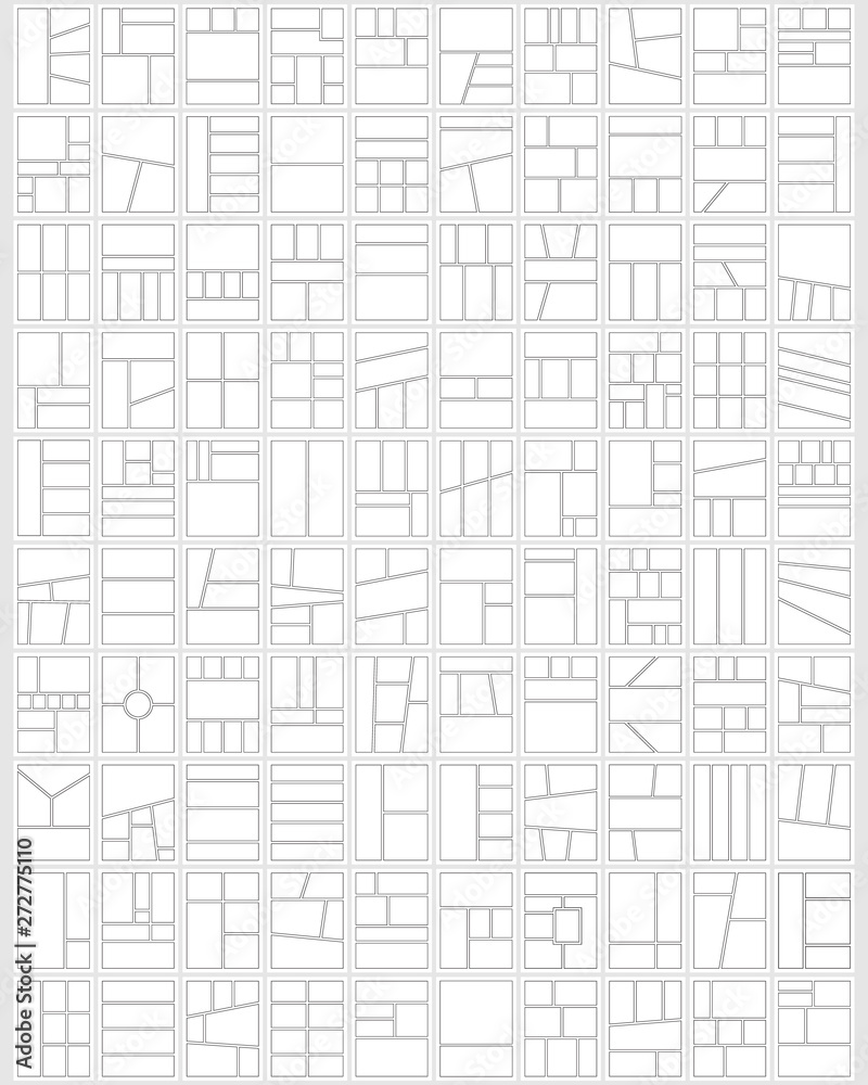 Manga Storyboard Layout template for Drawing Stories Comic Book With ...