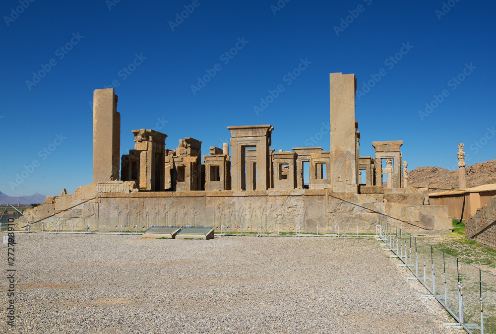 Persepolis is the capital of the ancient Achaemenid kingdom. Sight of ...