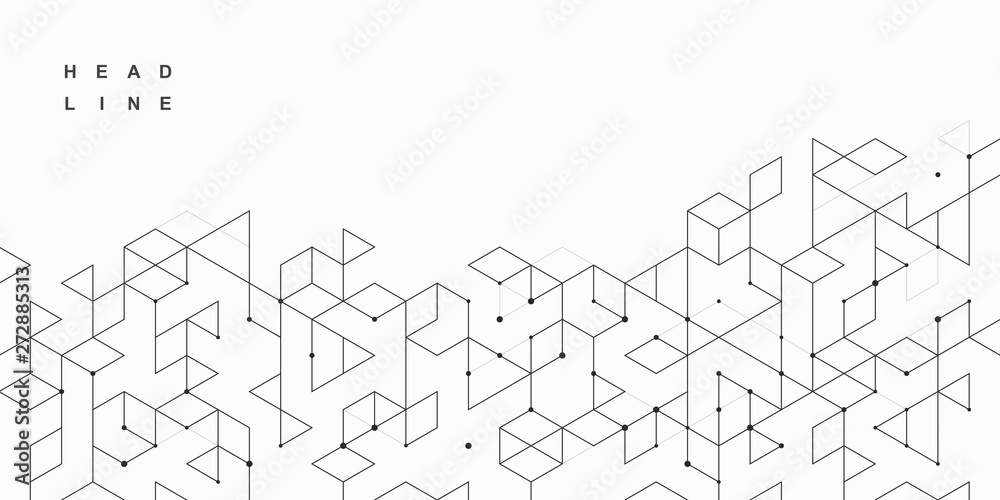 Abstract geometric technological background. Vector creative design ...