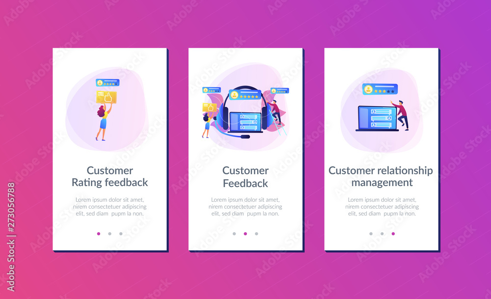 Customers at laptop and headset giving thumb up, rating stars. Customer ...