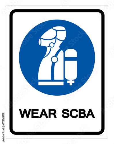 Wear SCBA Symbol Sign, Vector Illustration, Isolate On White Background ...