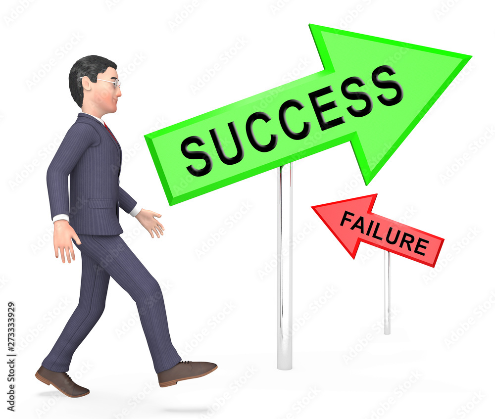 Success Vs Failure Concept Signs Depicts Achievement Versus Problems ...