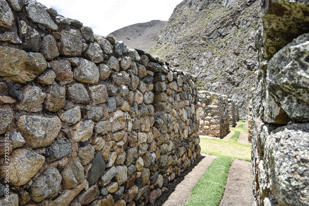 The Inca ruins of Patallacta and Llactapata on Day 1 of the Inca Trail ...