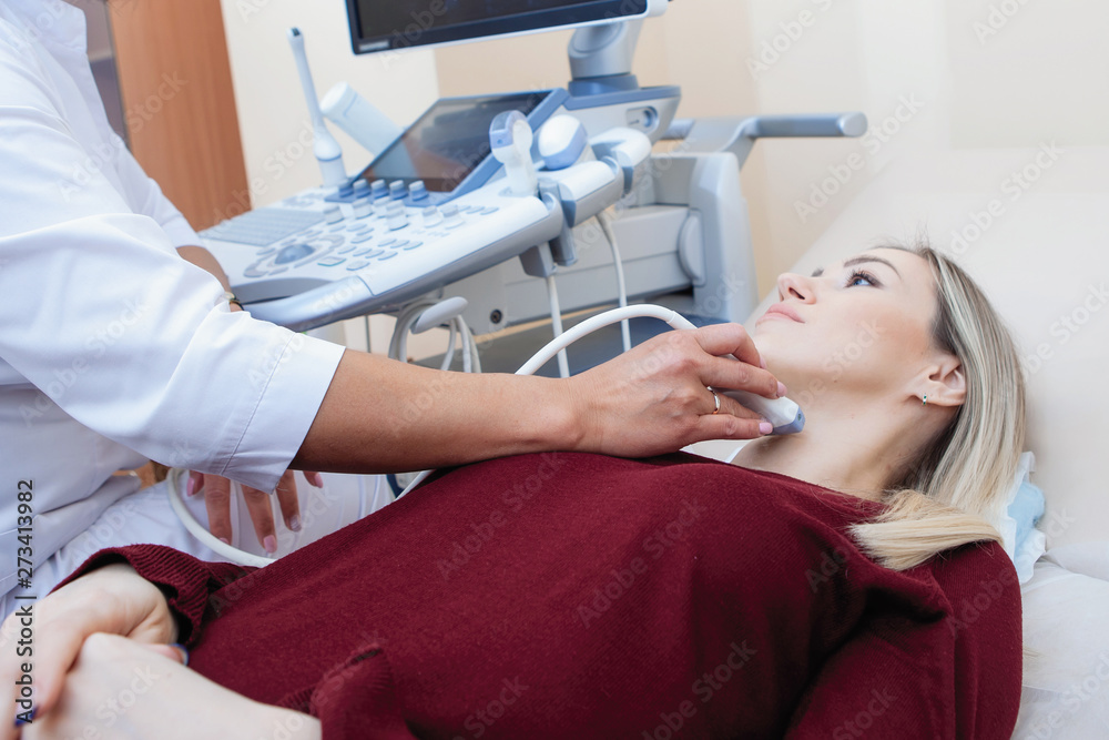 Ultrasound scan of the neck. Stock Photo | Adobe Stock