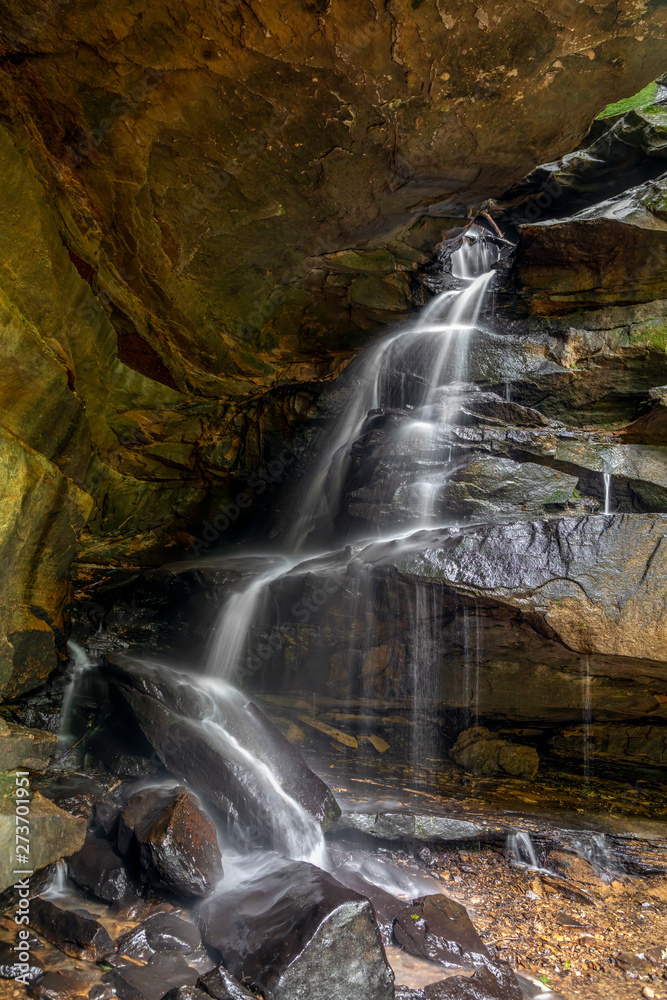 Broken Rock Cascade - Broken Rock Falls is a tall, slender waterfall in the Old Man’s Cave area ...
