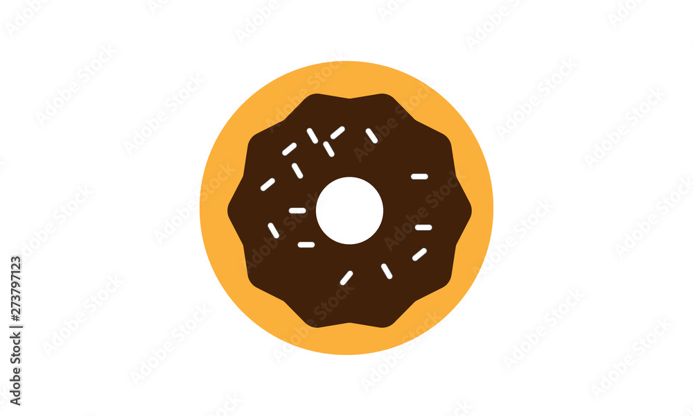 Donut food icon for cafe and sweets menus Stock Vector | Adobe Stock