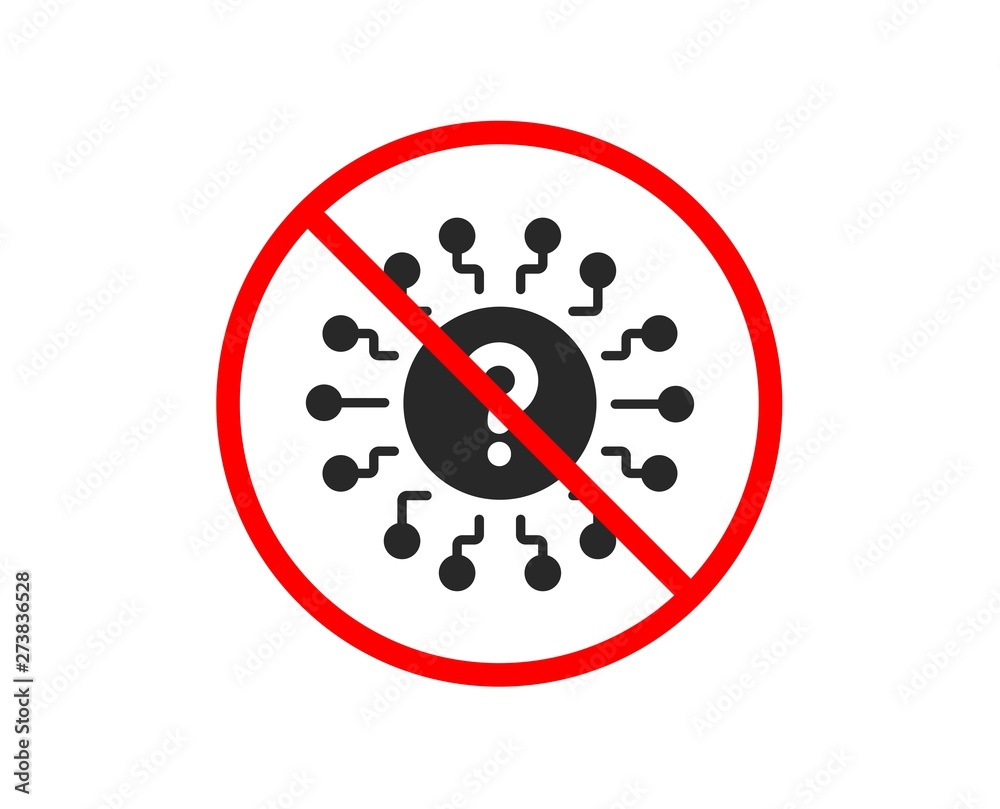 No or Stop. Question mark icon. Quiz chat bubble sign. Faq system ...
