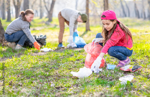 Volunteers picking up trash in the park. Ecology concept Stock Photo ... Volunteers picking up trash in the park. Ecology concept Stock Photo ...