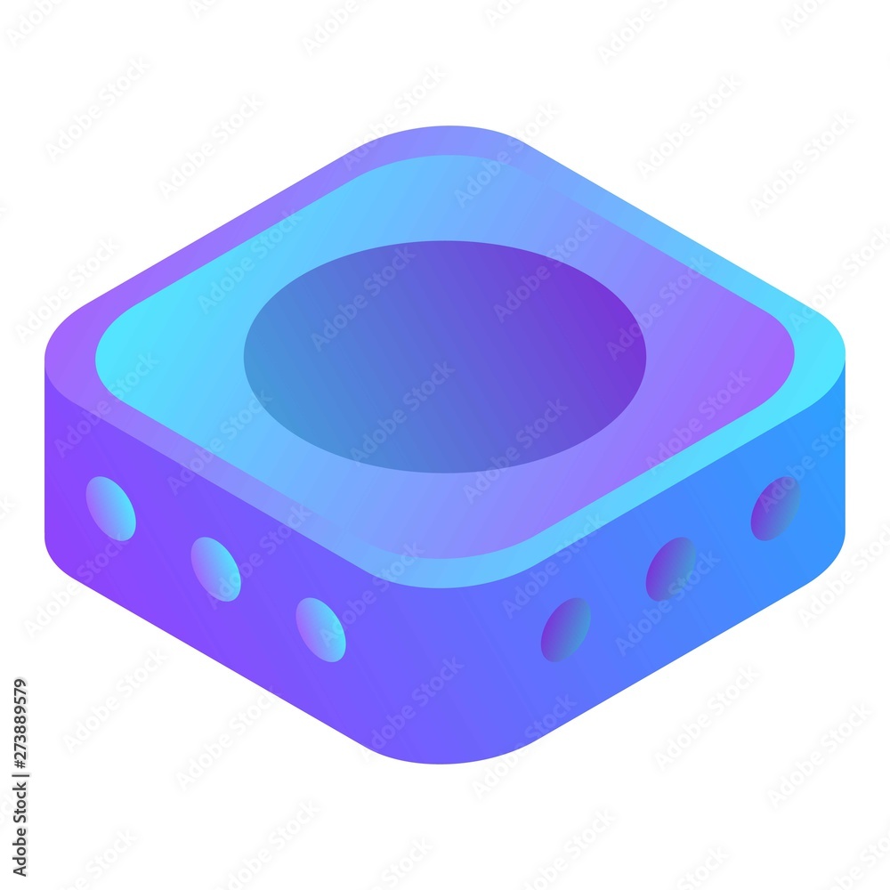 Mini computer desktop icon. Isometric of mini computer desktop vector ...