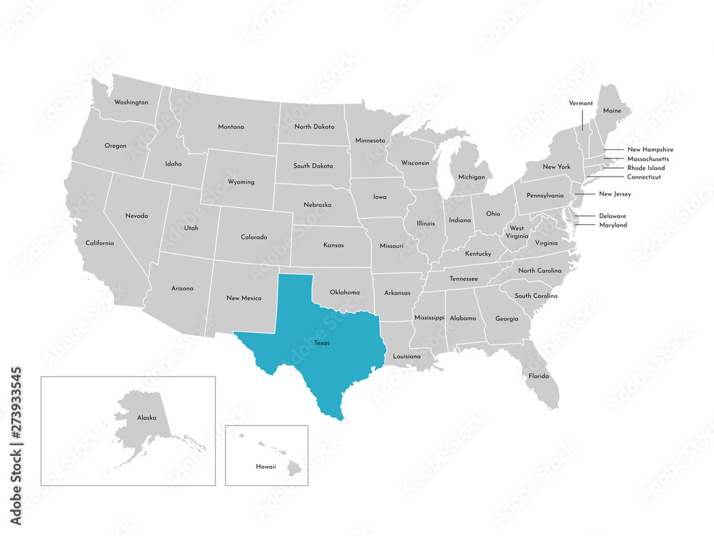 Vector isolated illustration of simplified administrative map of the ...