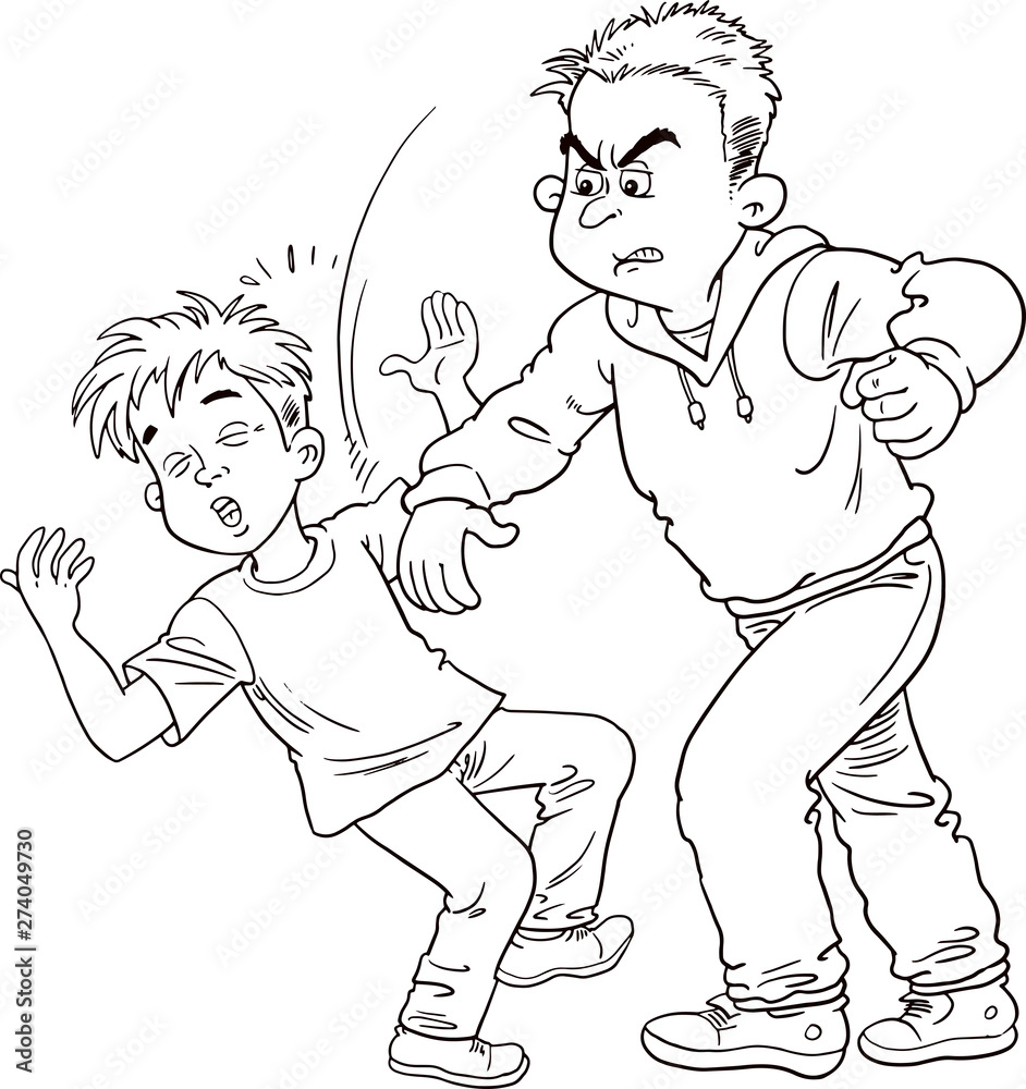 Father And Son Fighting Clipart Giving Dad A Play Fight. Young Son