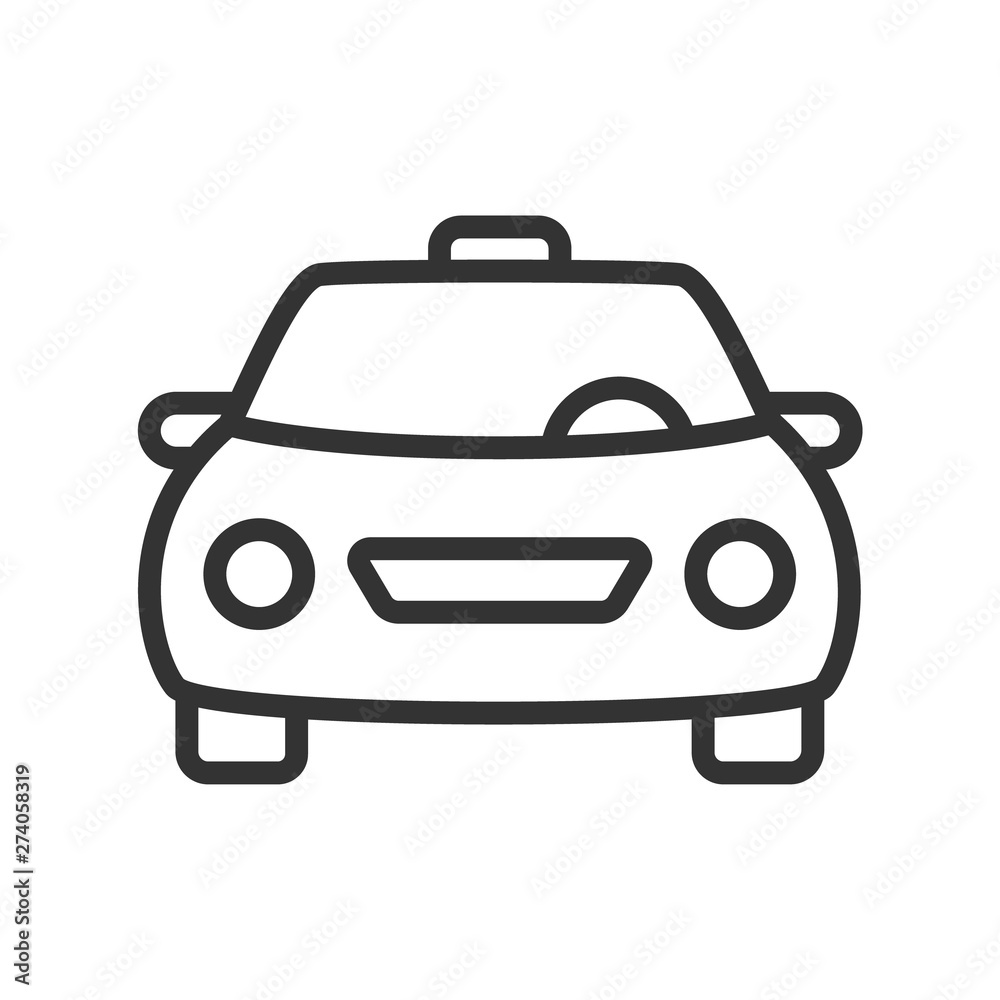 taxi auto car outline ui web icon. taxi car vector icon for web, mobile ...