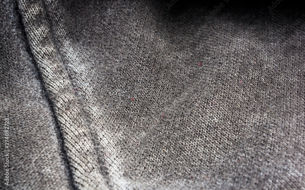 clothing items stonewashed cotton fabric texture with seams, clasps ...