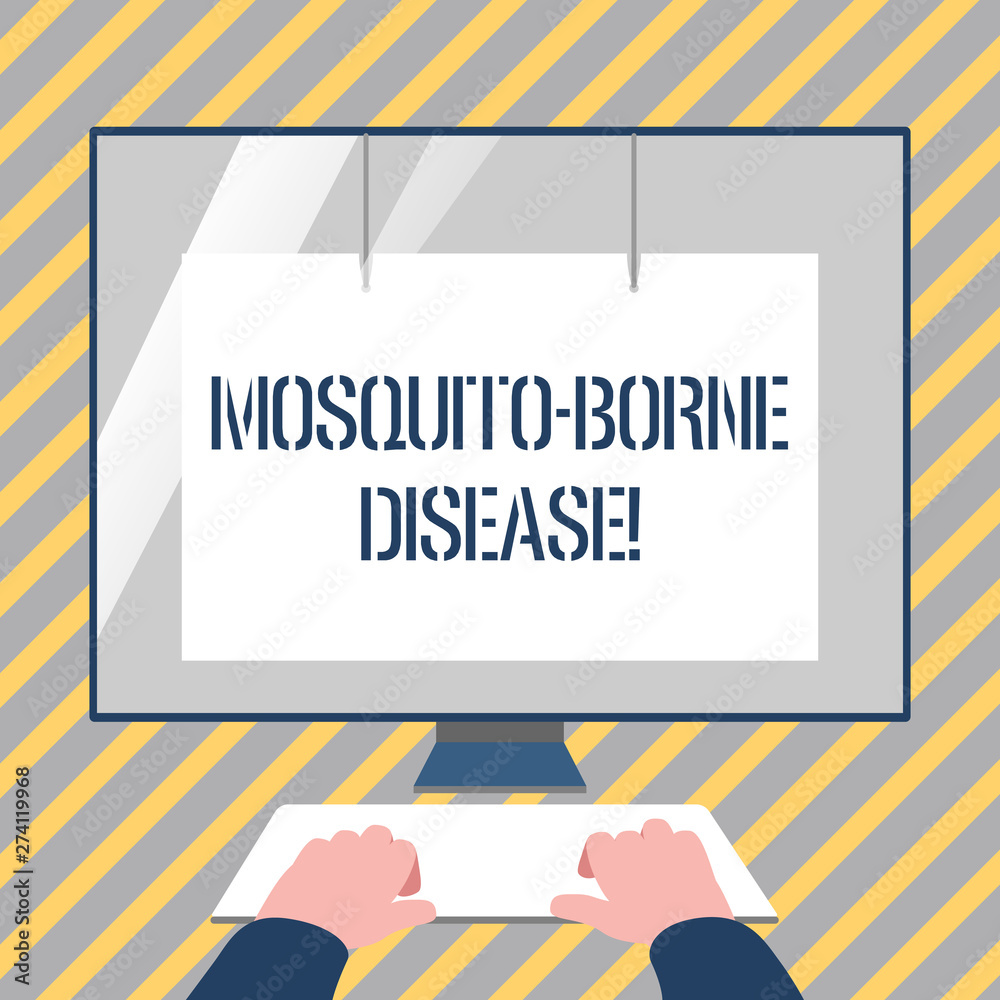 Writing note showing Mosquito Borne Disease. Business concept for ...