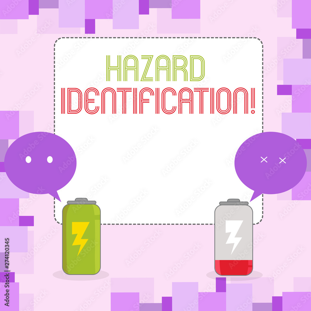 Conceptual hand writing showing Hazard Identification. Concept meaning ...