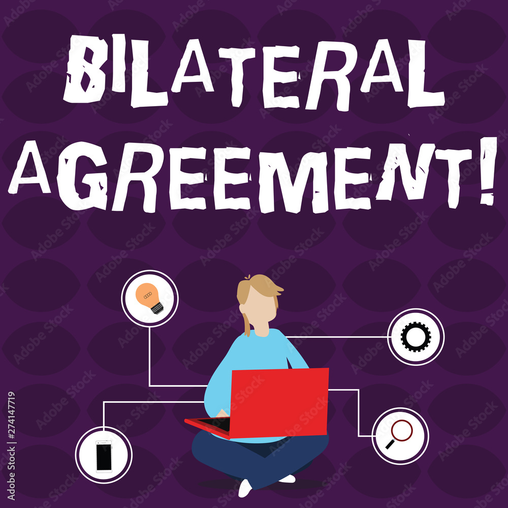 Word writing text Bilateral Agreement. Business photo showcasing Legal ...
