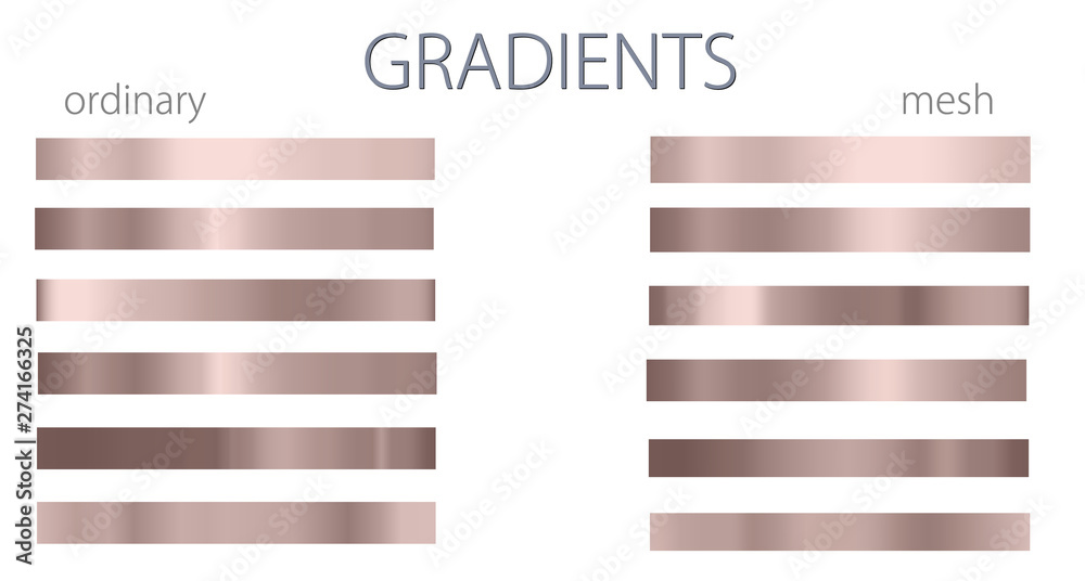 Non-colored gradients. Set or palette. Mesh and regular gradients. Grey ...