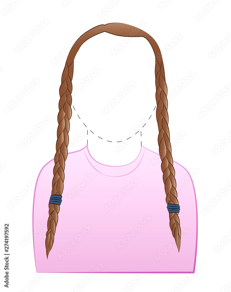 Greta braids. Blank face mask to insert your photo to identify with ...