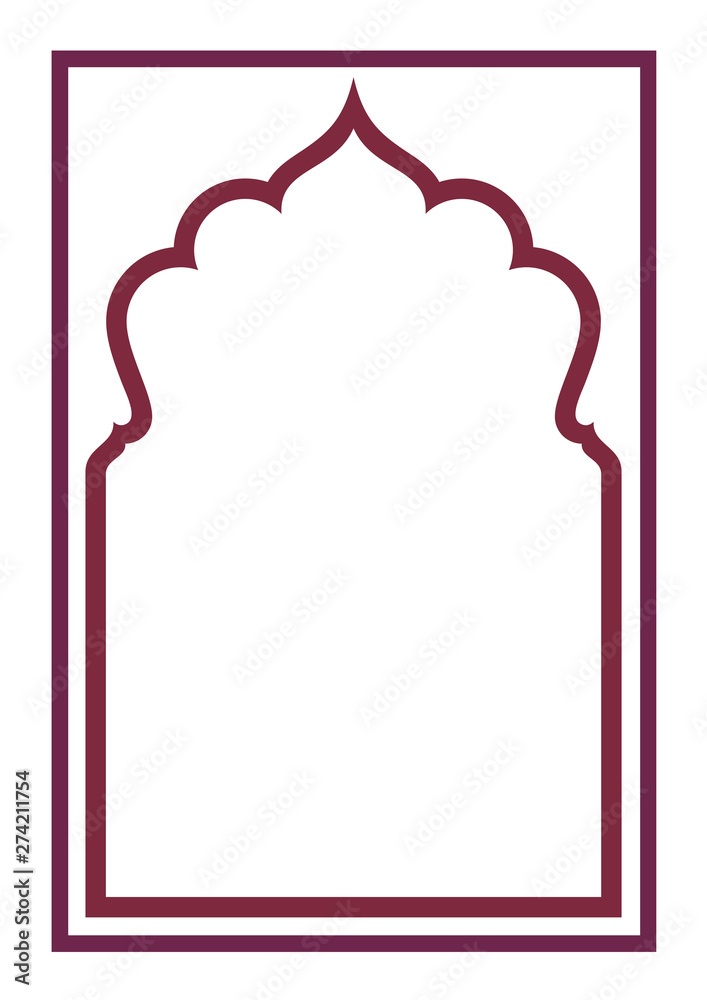 Indian frame on white background Stock Vector | Adobe Stock