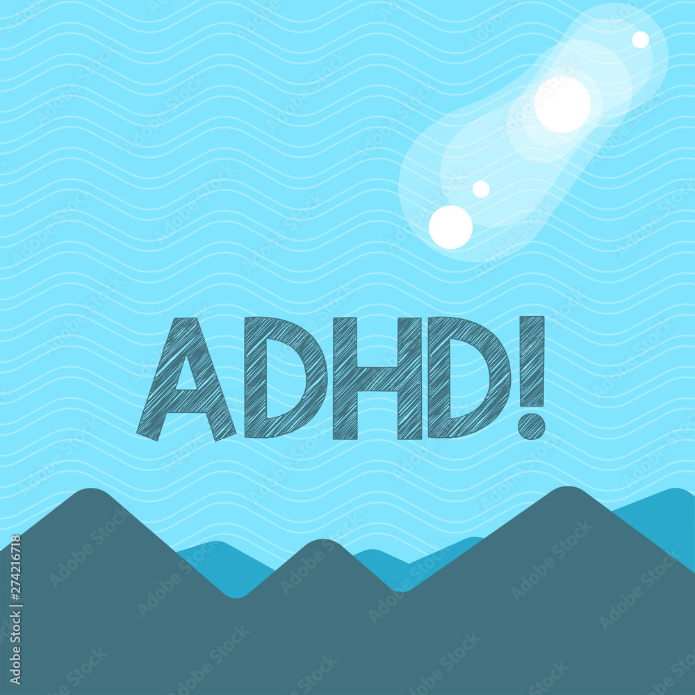 Text sign showing Adhd. Business photo text Learning made easier for ...