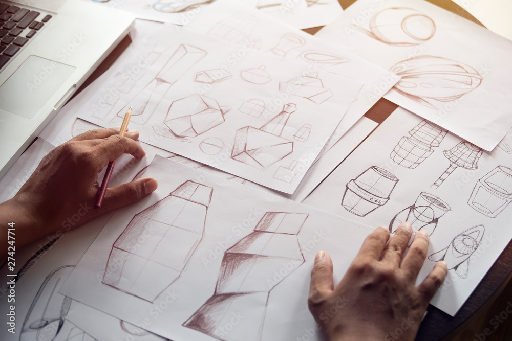 Production designer sketching Drawing Development Design product ...