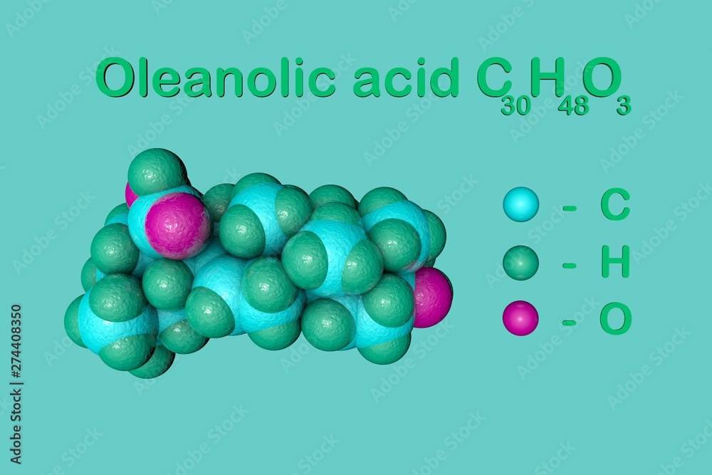 Ilustración de Stock Structural chemical formula and molecular model of ...
