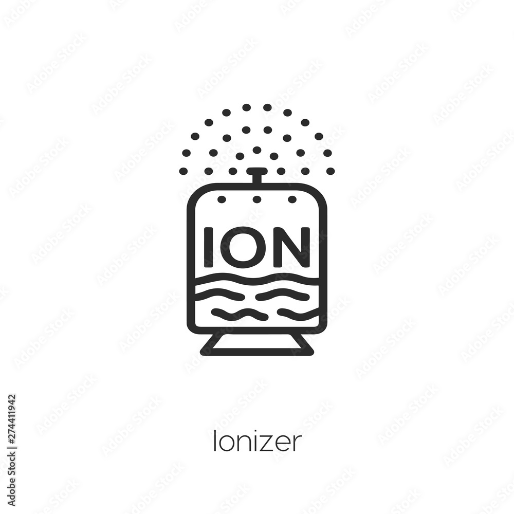 Ionizer icon. Ionizer icon vector. Linear style sign for mobile concept ...