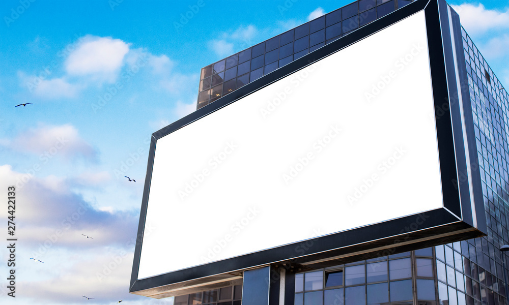 billboard blank mockup and template empty frame for logo or text on ...