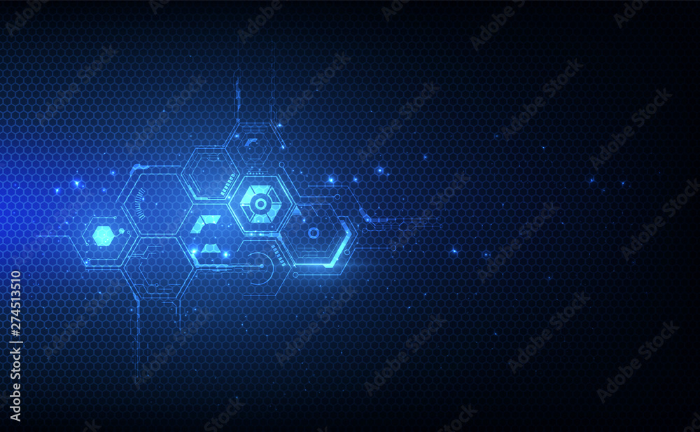 abstract hexagon pattern tech sci fi innovative concept design ...